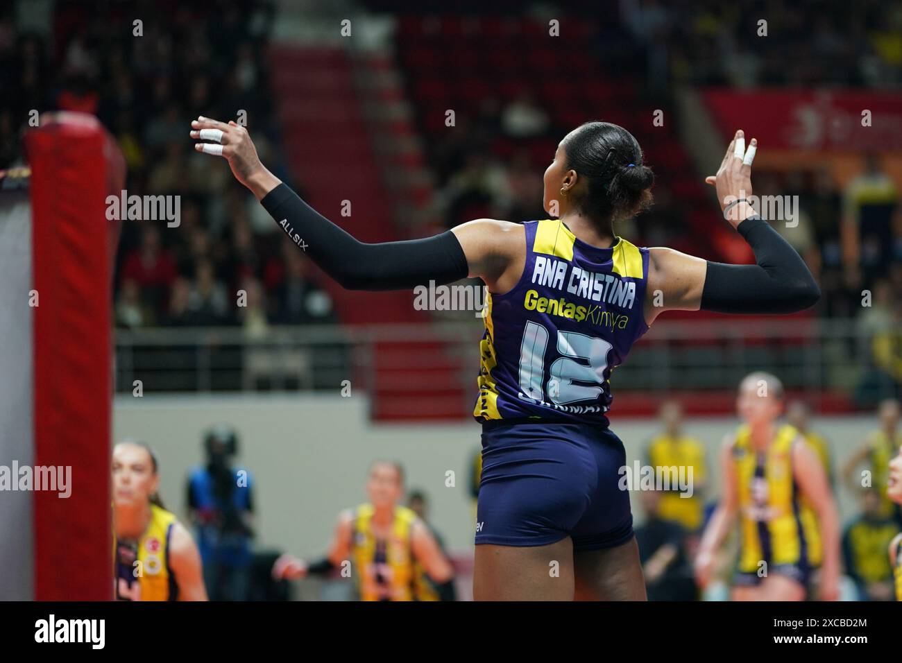 ISTANBUL, TURKIYE - FEBRUARY 04, 2024: Ana Cristina Souza in action ...
