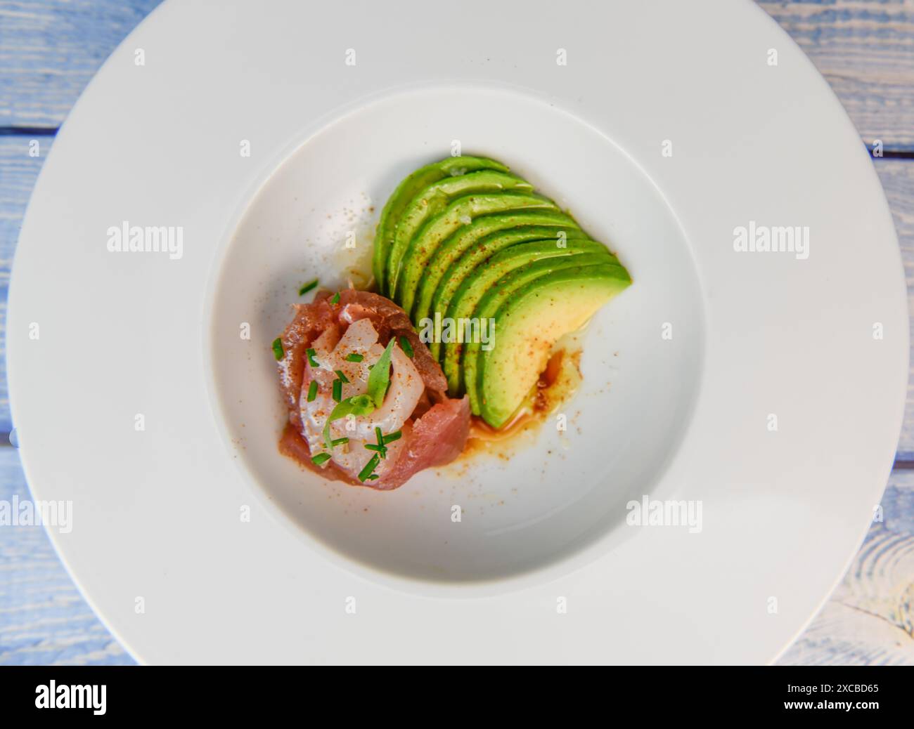 FISH CEVICHE RECIPE, SEA BREAM AND TUNA, AVOCADO, BELL PEPPER, CHILLI ...