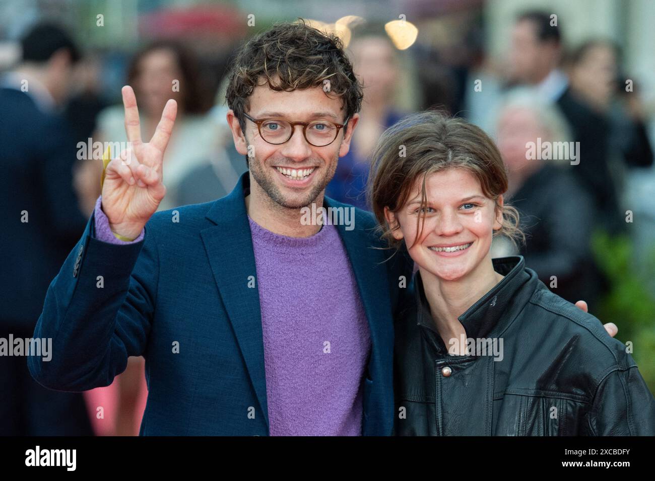 Xavier Lacaille and Celeste Brunnquell attending the Closing Red Carpet ...