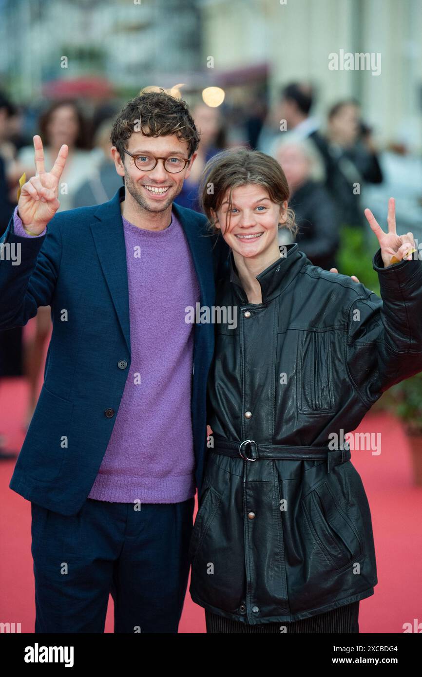 Xavier Lacaille and Celeste Brunnquell attending the Closing Red Carpet ...