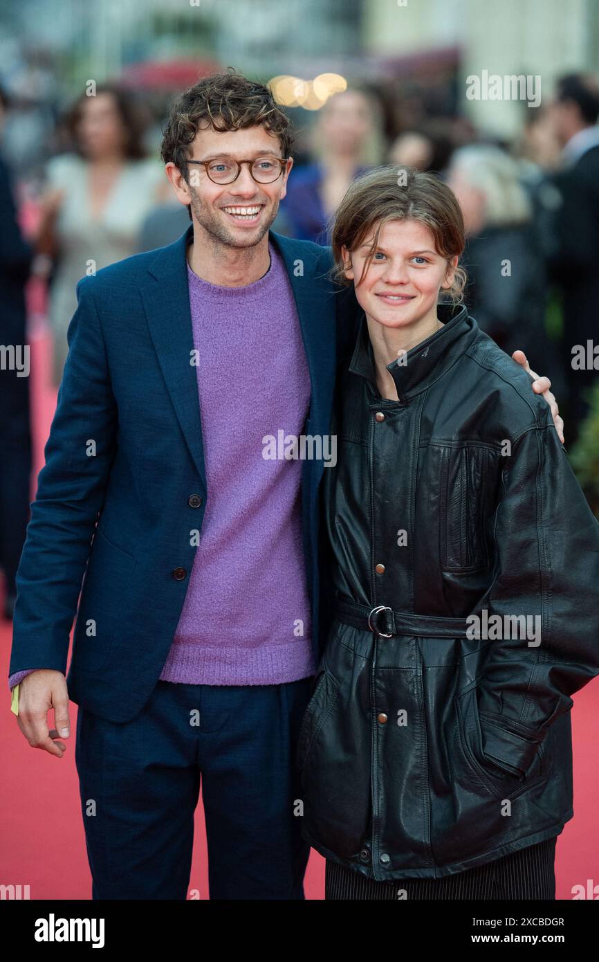 Xavier Lacaille and Celeste Brunnquell attending the Closing Red Carpet of the 38th Cabourg Film ...