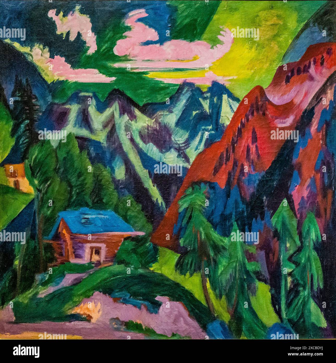 The Klosters Mountains, 1923, Ernst Ludwig Kirchner, oil on canvas ...