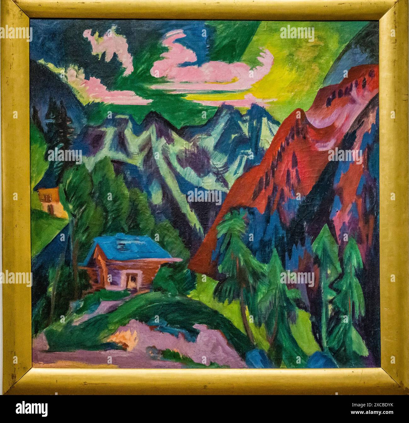 The Klosters Mountains, 1923, Ernst Ludwig Kirchner, oil on canvas ...