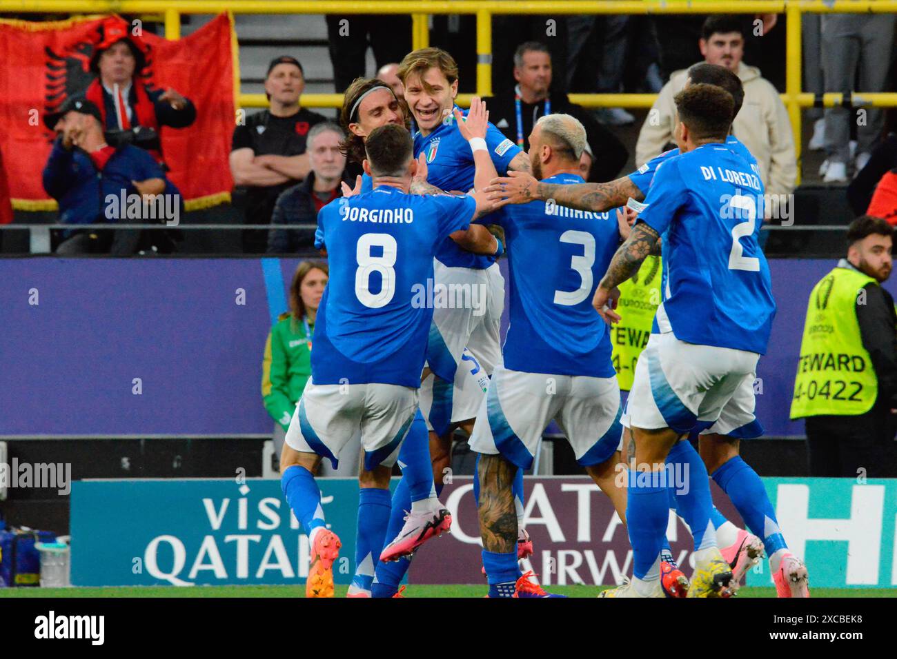 Nicolo Barella (Italy) celebrates after his goal during UEFA Euro 2024 ...