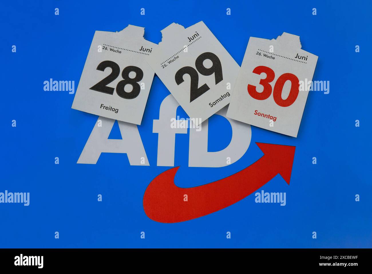 AfD-Logo und Kalenderblätter des Bundesparteitages der AfD AfD-Logo und ...