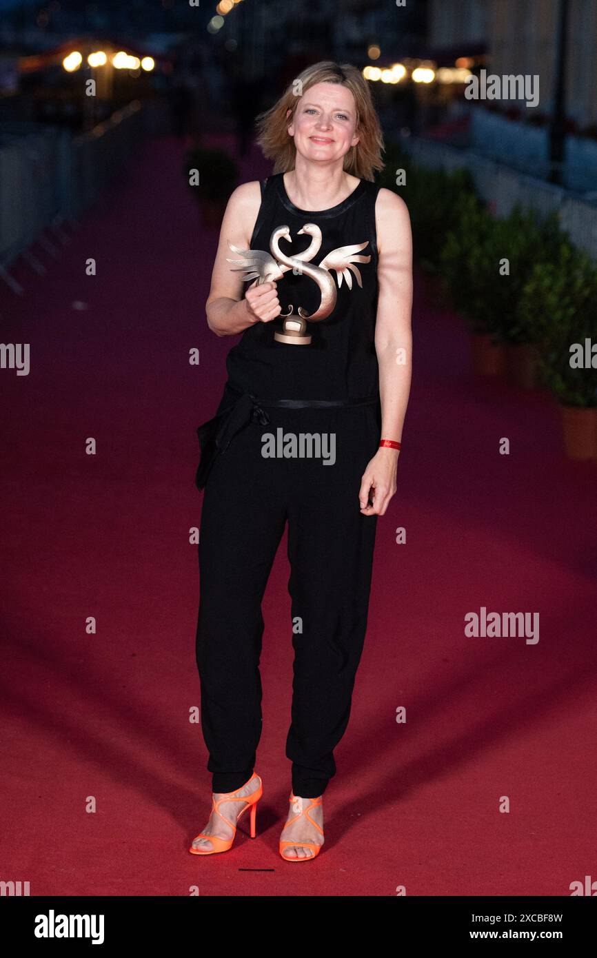 Jennifer Devoldere awarded with the Public prize attending the Winners ...