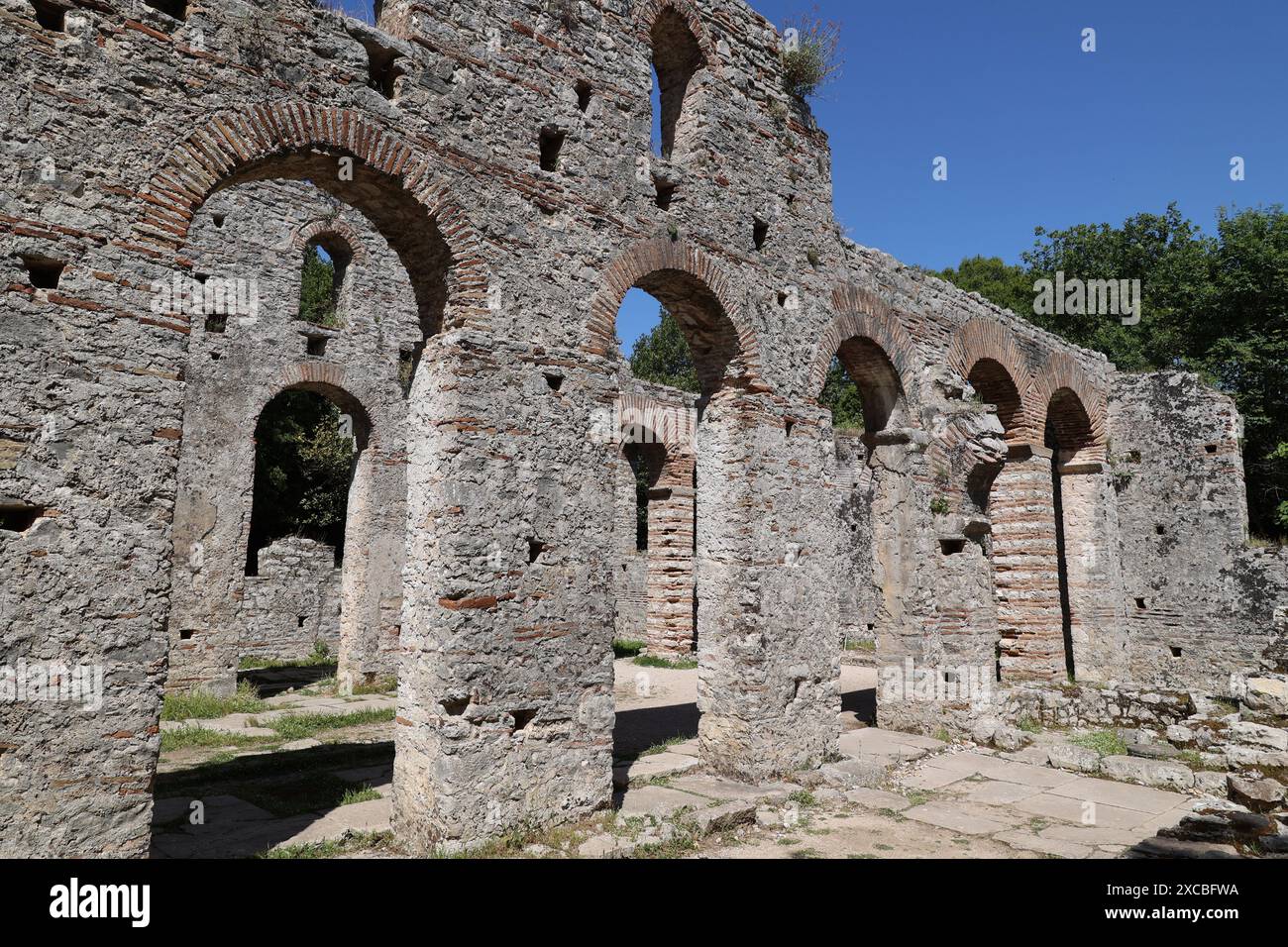 Ancient remains of the ruined city of Butrint-The Early Christian ...