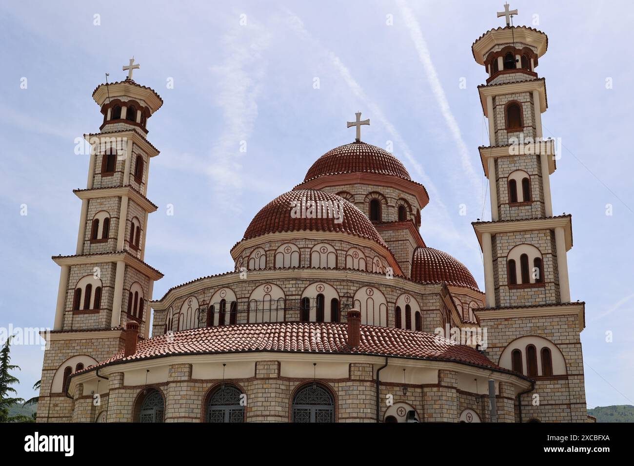 Resurrection Cathedral in the Albanian city of Korca Stock Photo - Alamy