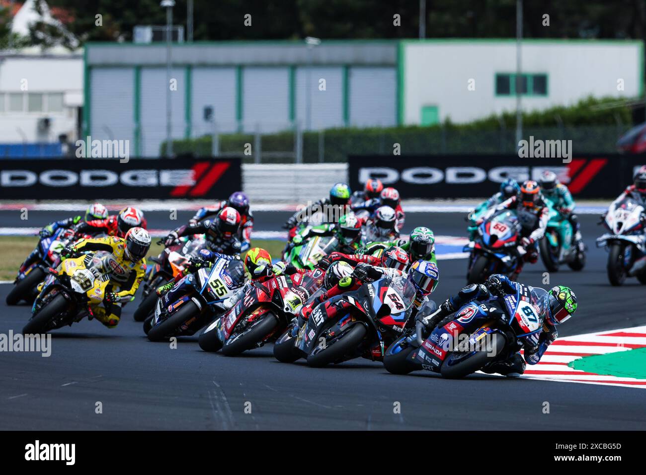 (R-L) Remy Gardner of Gytr Grt Yamaha WorldSbk Team with Yamaha YZF R1 ...