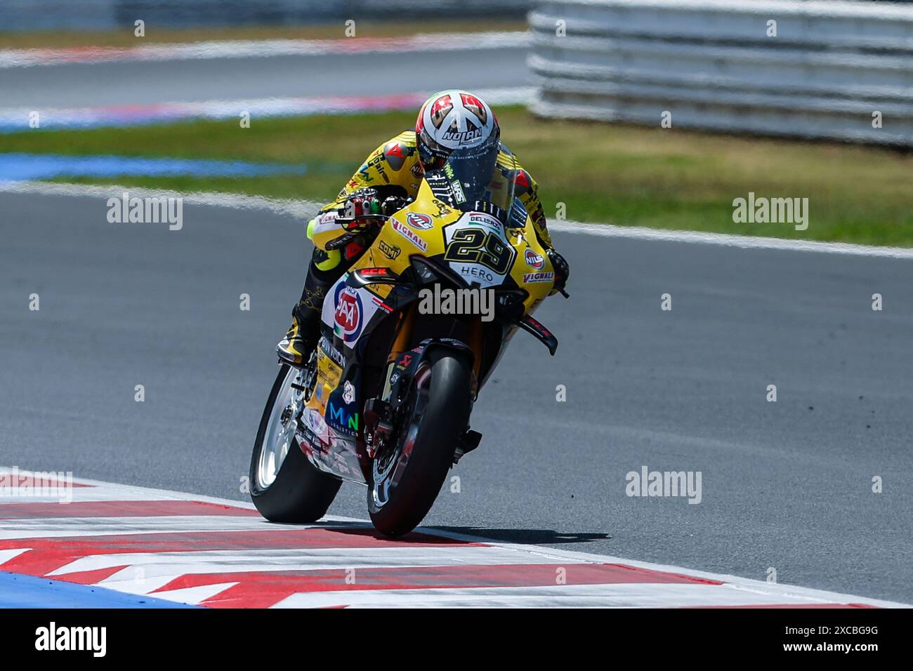 Andrea Iannone of Team Goeleven with Ducati Panigale V4R seen in action during the FIM SBK ...