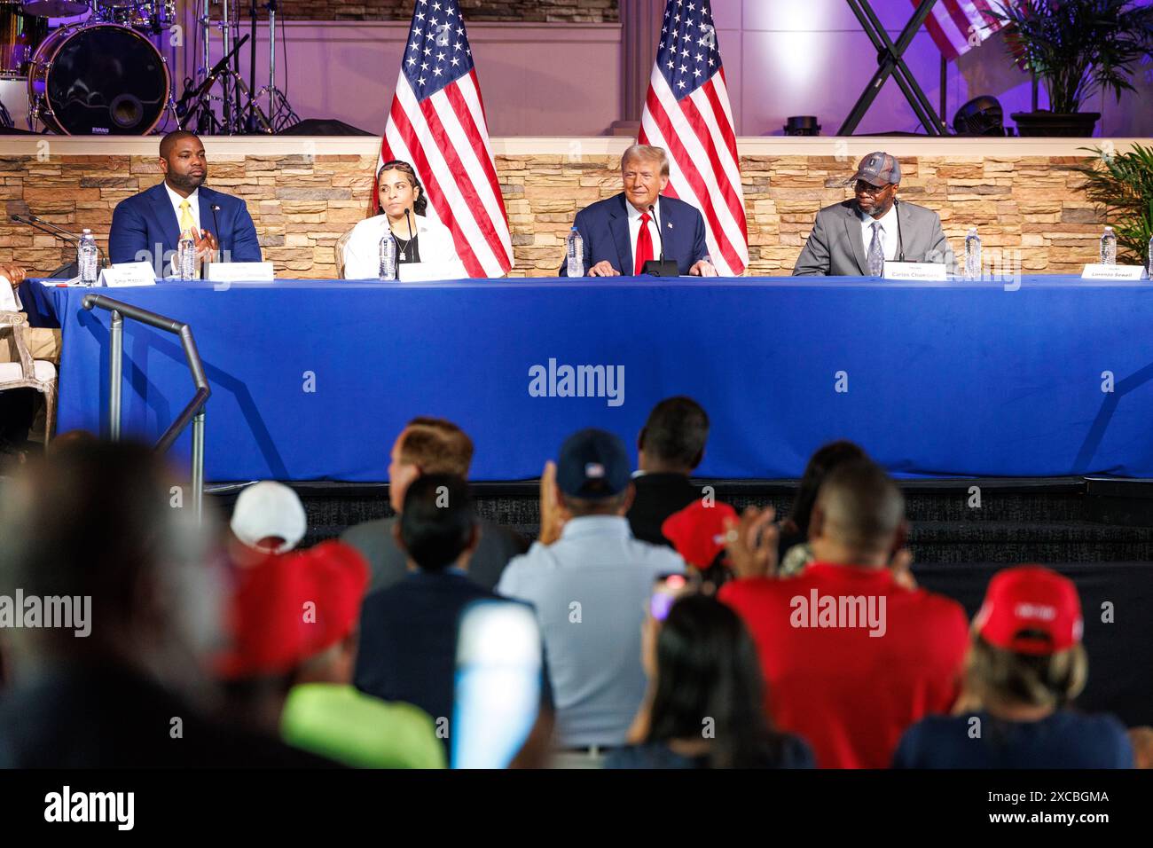 Former President Donald Trump speaks at a Black Americans for Trump ...