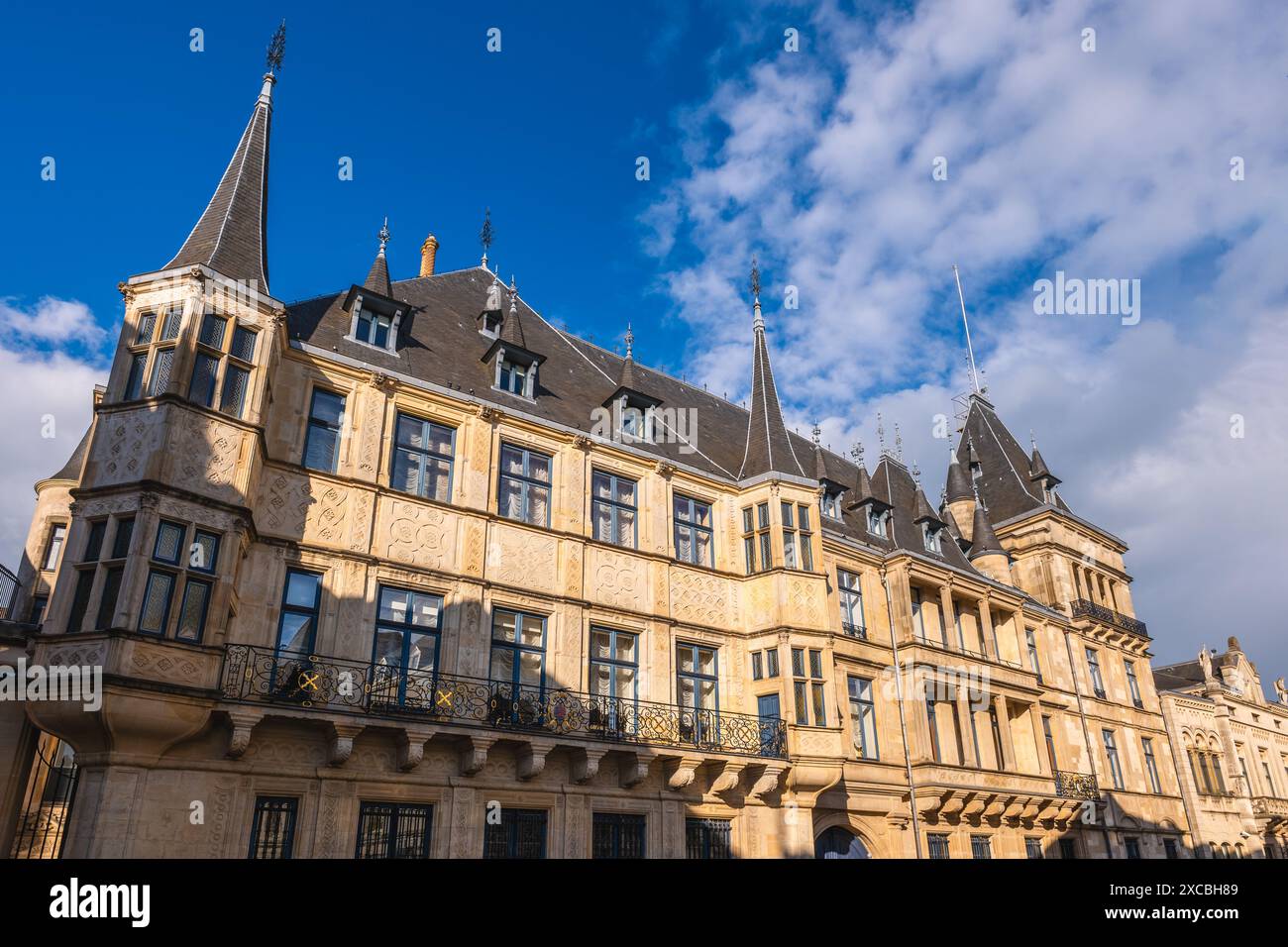 Facade of Luxembourg Grand Ducal Palace, the official residence of the ...