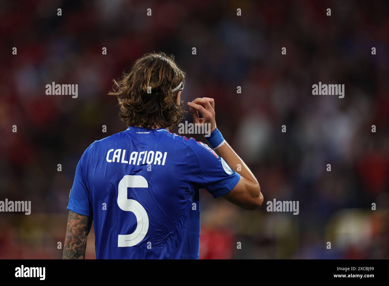Dortmund, Germany. 15th June, 2024. Riccardo Calafiori of Italy during ...