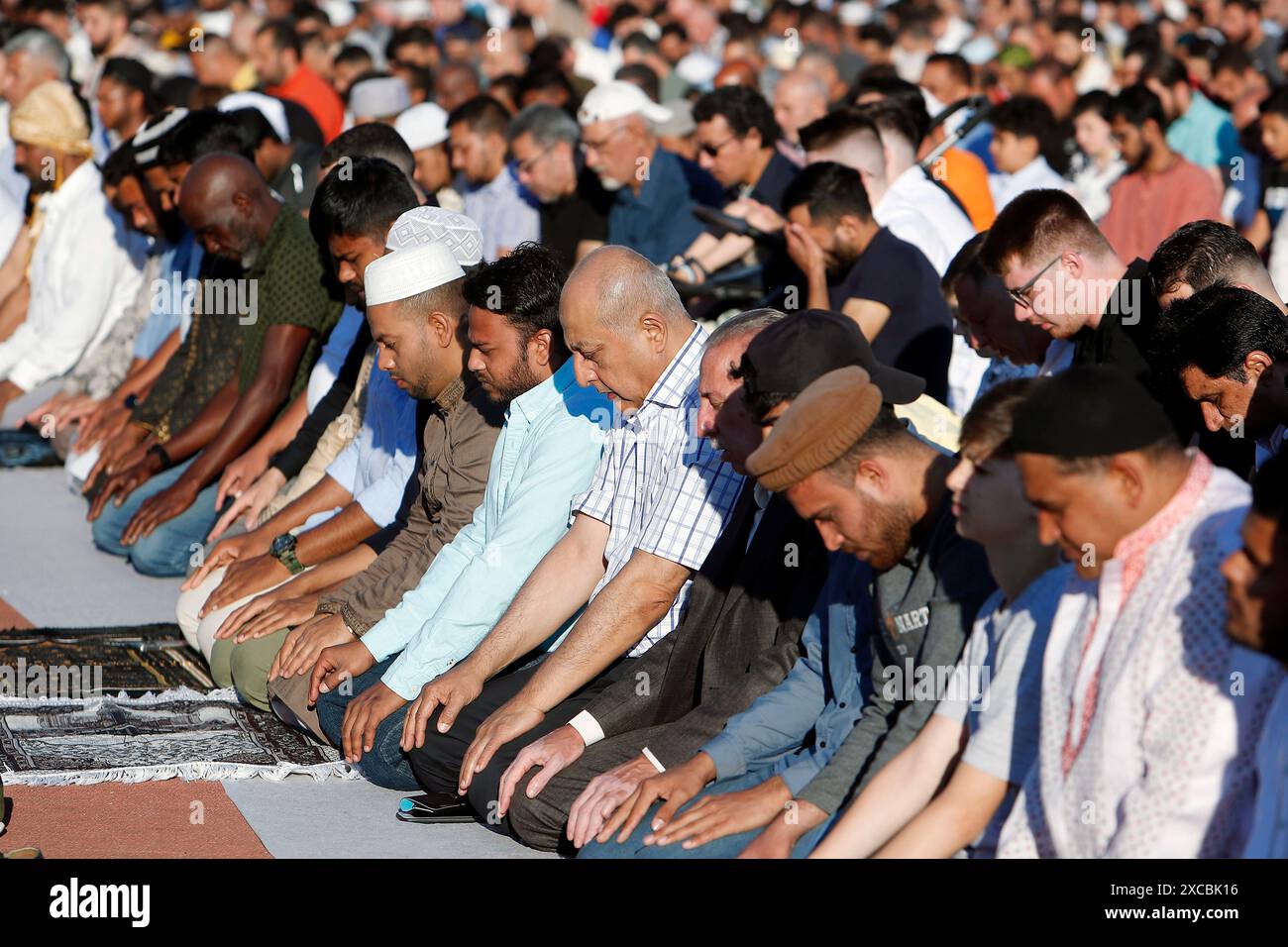 Bucharest, Romania. 16th June, 2024. Members of muslim community of ...