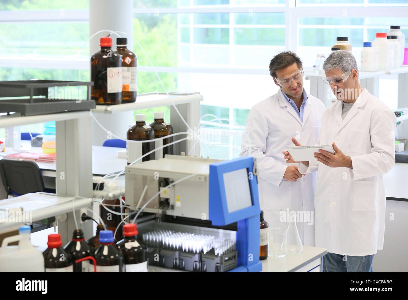 Flash chromatography, method used to purify individual chemical ...
