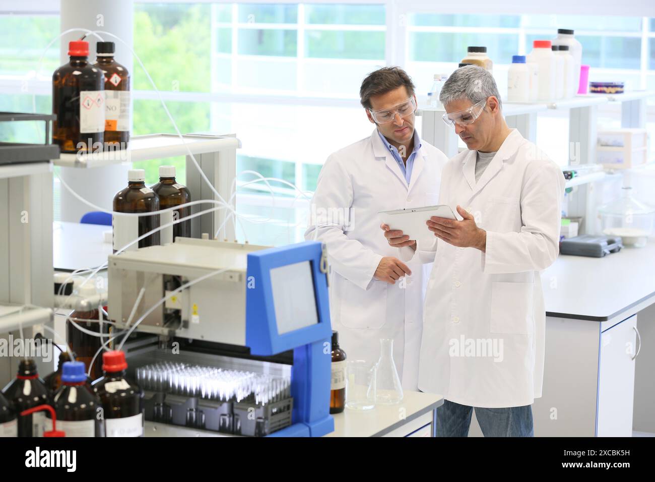 Flash chromatography, method used to purify individual chemical ...