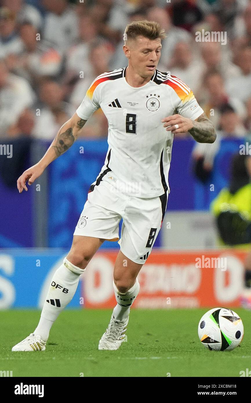 Munich, Germany. 14th June, 2024. Germany's Toni Kroos during the Euro ...