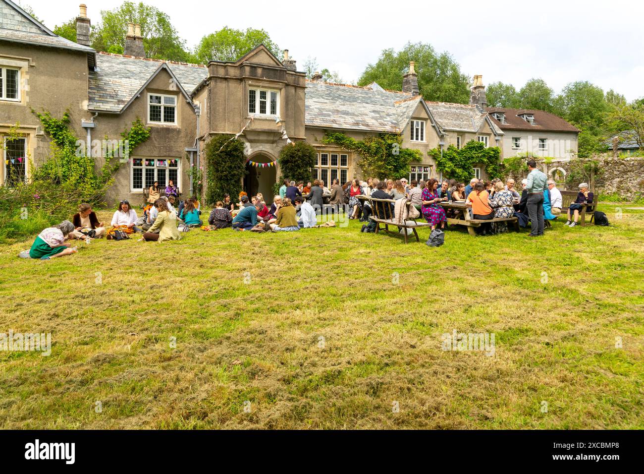 Graduation event meal, Old Postern, Schumacher College, Totnes, Devon ...