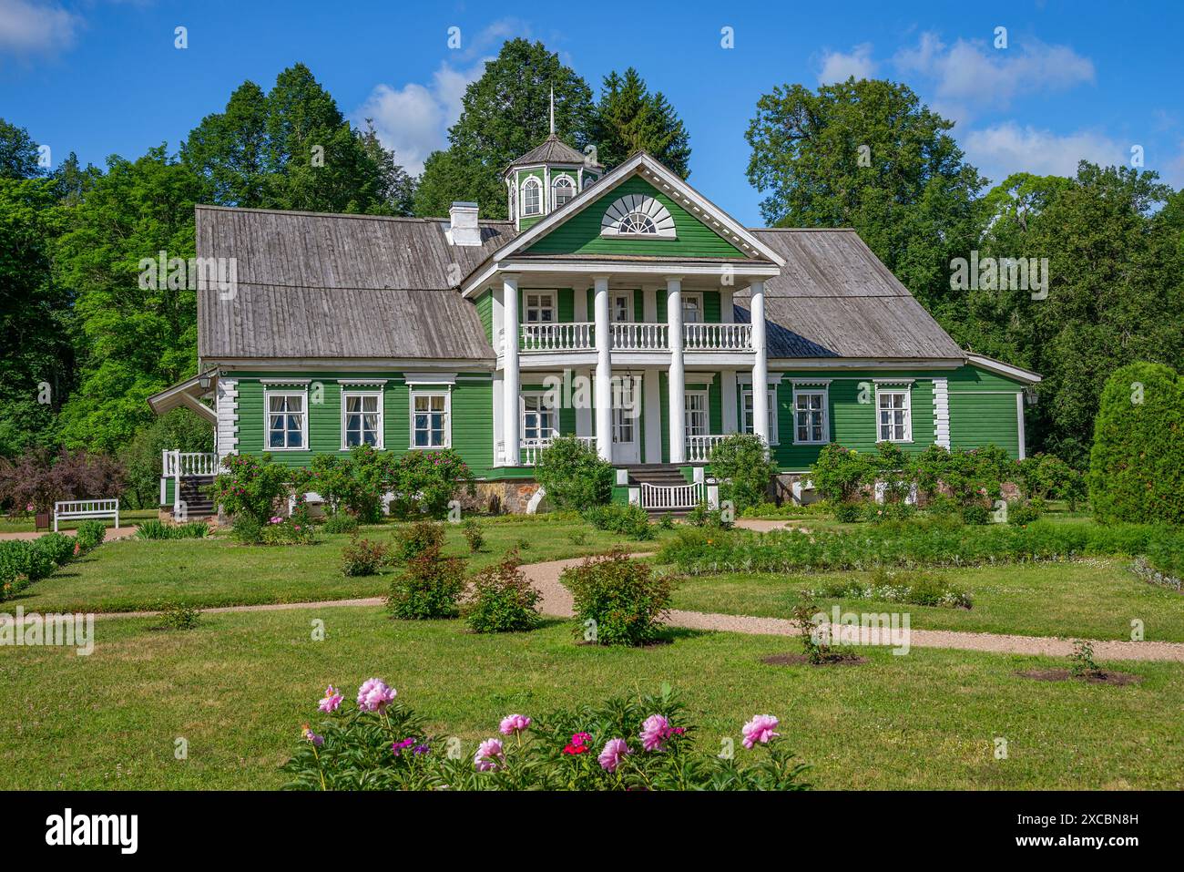 PSKOV REGION, RUSSIA - JUNE 12, 2024: The Manor house of the Hannibal ...