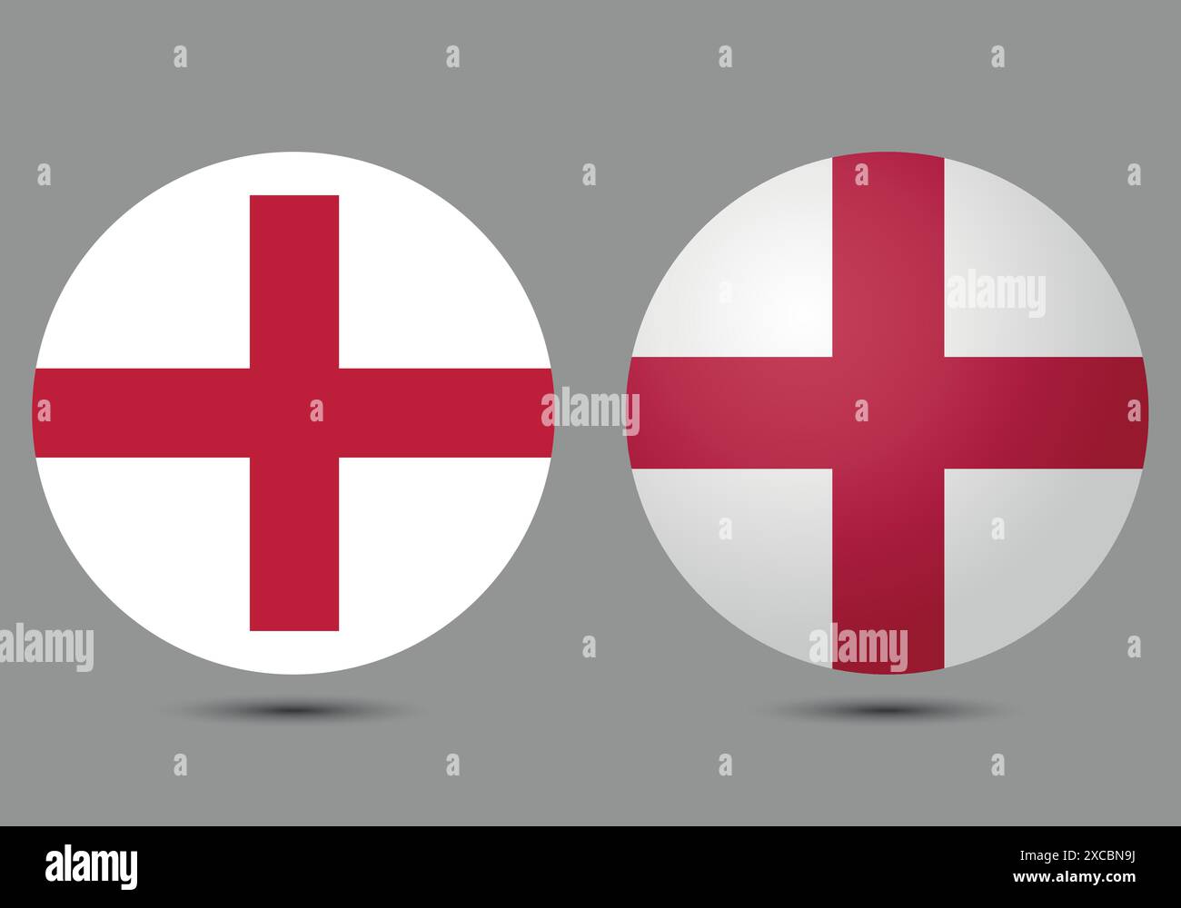 The English flag. Button flag icon. 3d icon. The circle icon. Vector ...