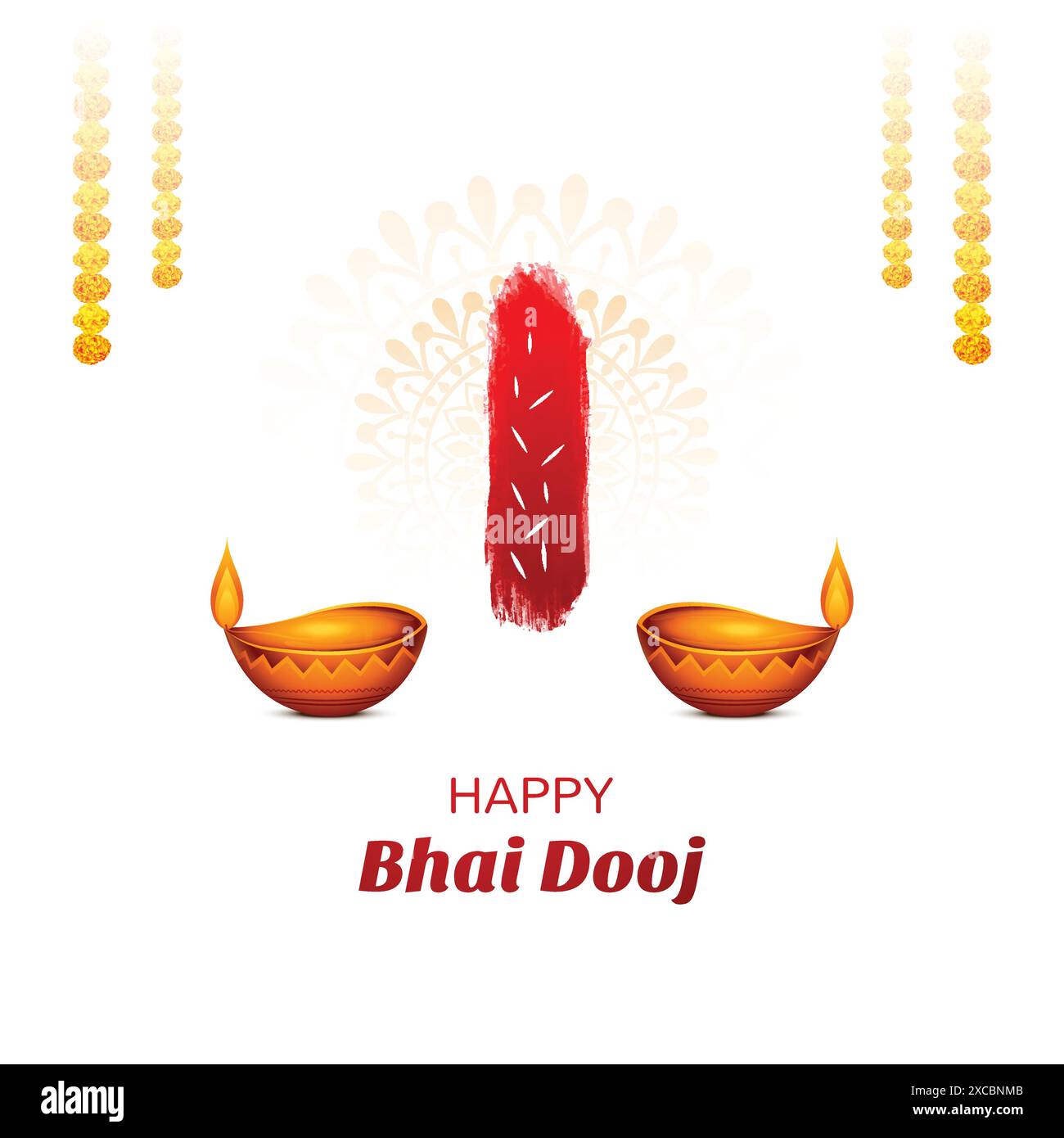 Happy bhai dooj festival celebration card background Stock Vector Image ...
