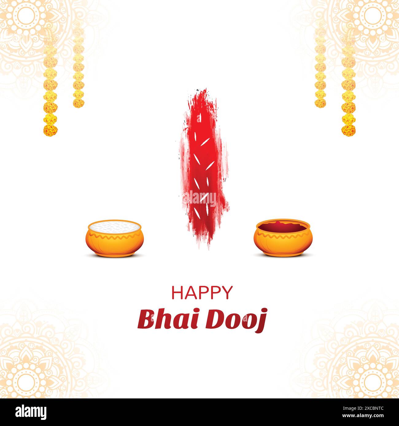Happy bhai dooj festival celebration card background Stock Vector Image ...