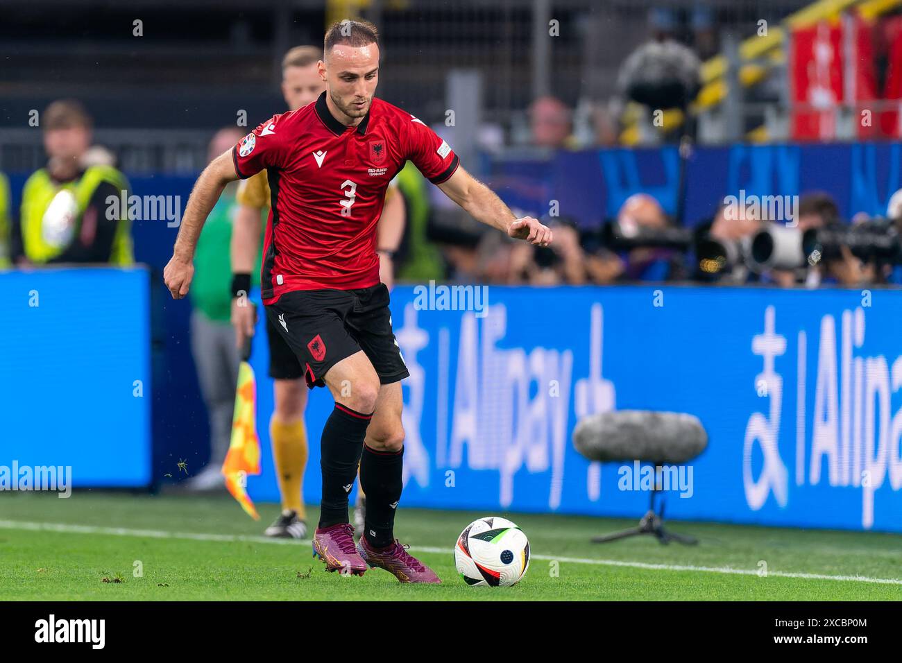 DORTMUND, GERMANY - JUNE 15: Mario Mitaj of Albania in action during ...