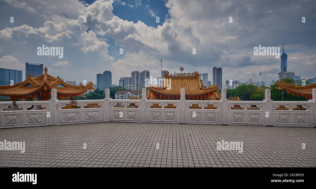 Thean Hou Temple in Kuala Lumpur, Malaysia is a six-tiered temple of ...