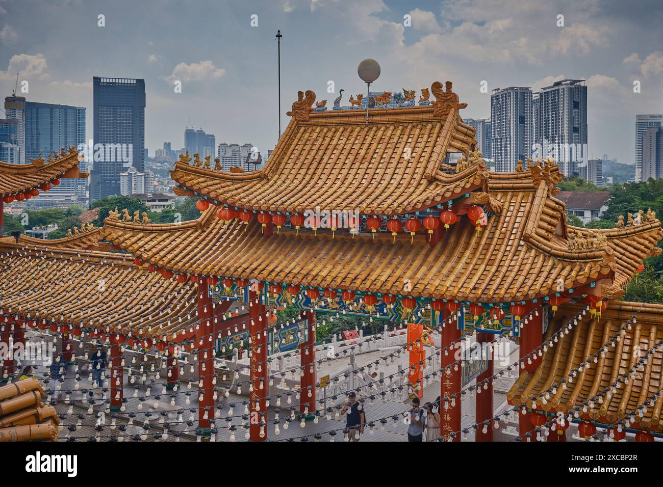 Thean Hou Temple in Kuala Lumpur, Malaysia is a six-tiered temple of ...