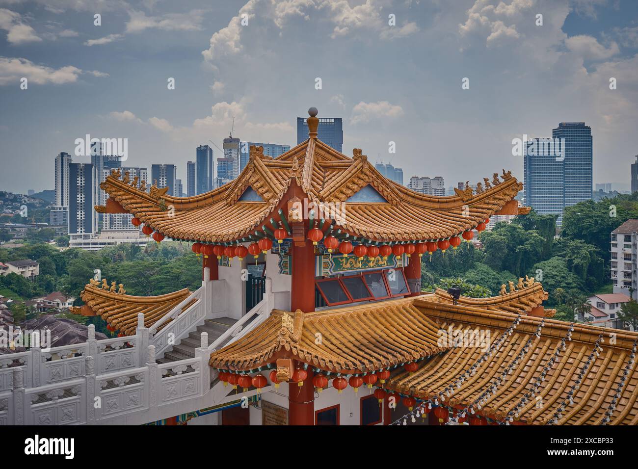 Thean Hou Temple in Kuala Lumpur, Malaysia is a six-tiered temple of ...