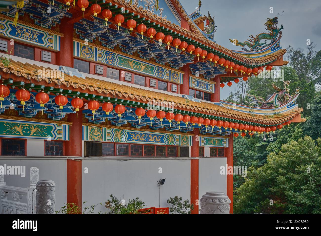 Thean Hou Temple in Kuala Lumpur, Malaysia is a six-tiered temple of ...