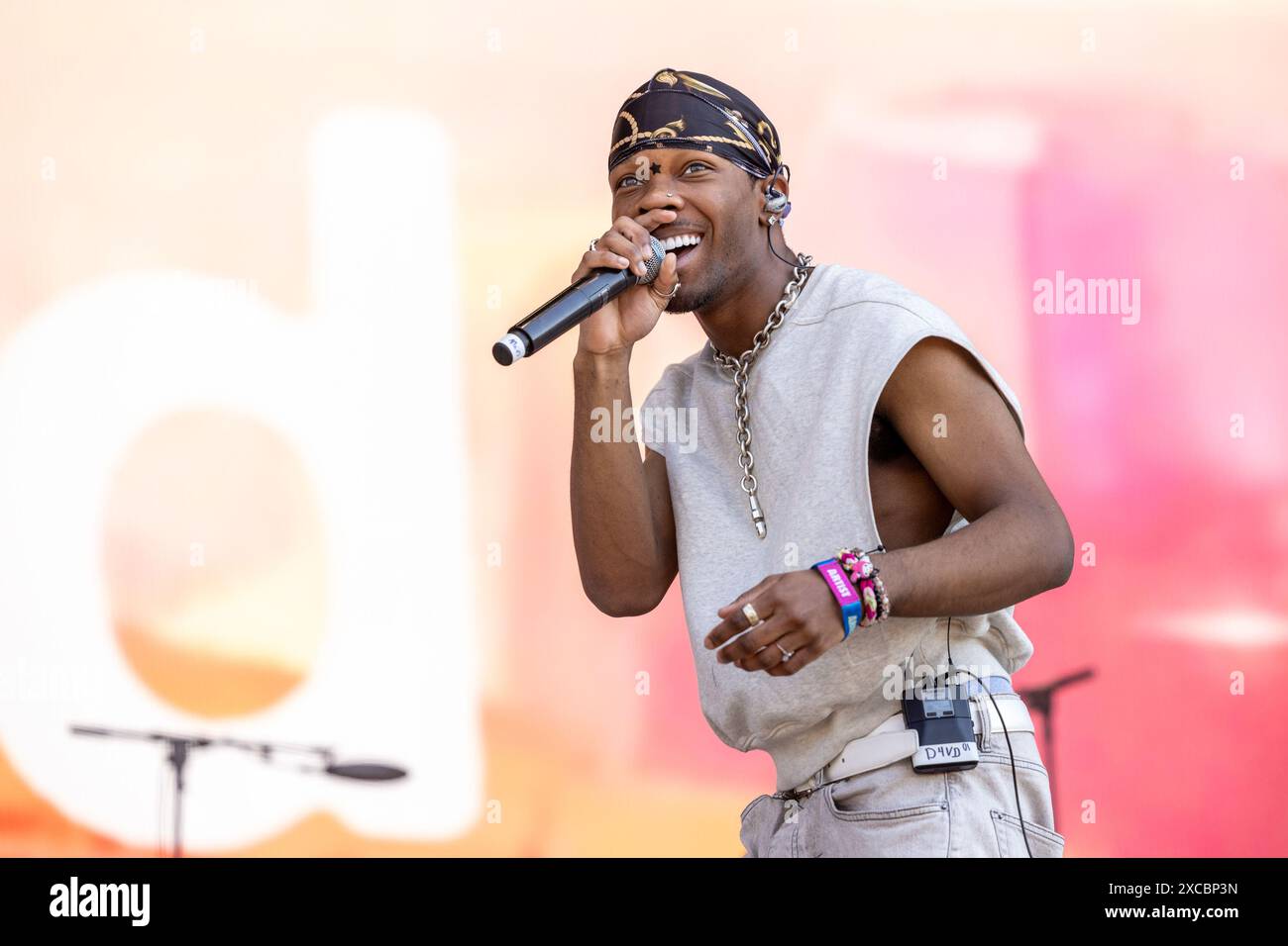 D4vd (David Anthony Burke) during the Bonnaroo Music and Arts Festival on June 15, 2024, in ...