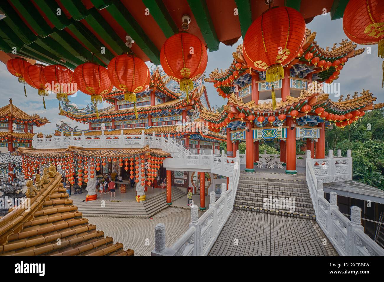 Thean Hou Temple in Kuala Lumpur, Malaysia is a six-tiered temple of ...