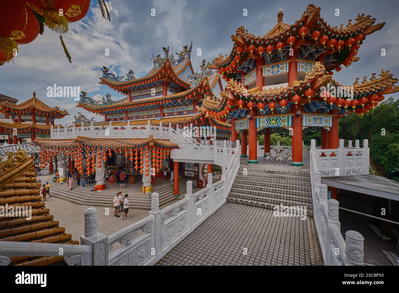Thean Hou Temple in Kuala Lumpur, Malaysia is a six-tiered temple of ...