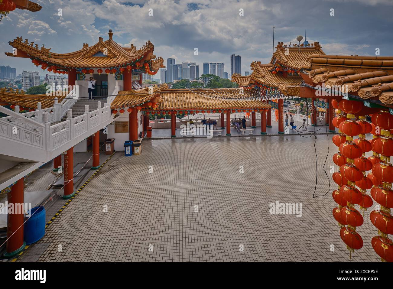Thean Hou Temple in Kuala Lumpur, Malaysia is a six-tiered temple of ...