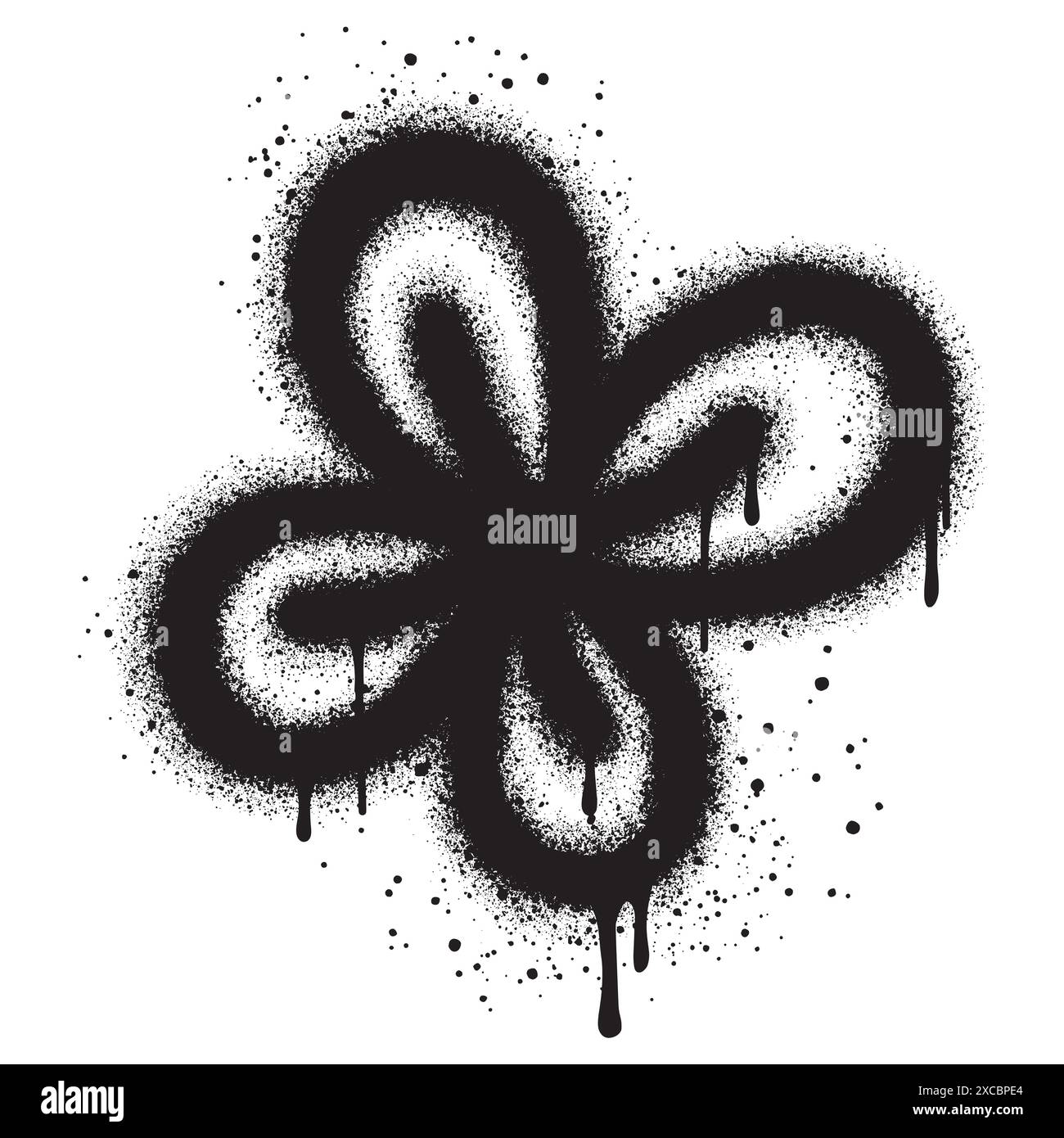 Spray Painted Graffiti flower Sprayed isolated with a white background ...