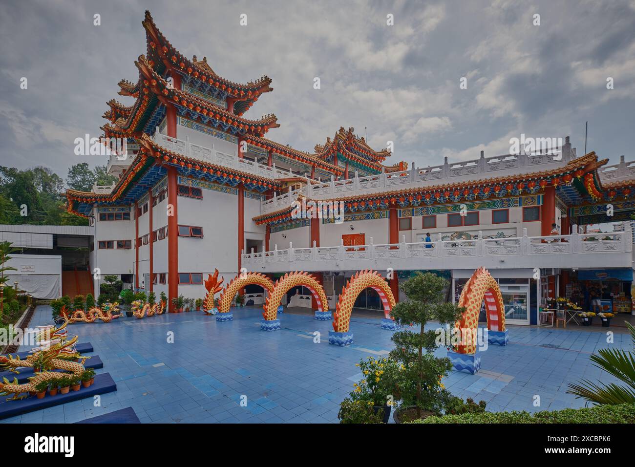 Thean Hou Temple in Kuala Lumpur, Malaysia is a six-tiered temple of ...