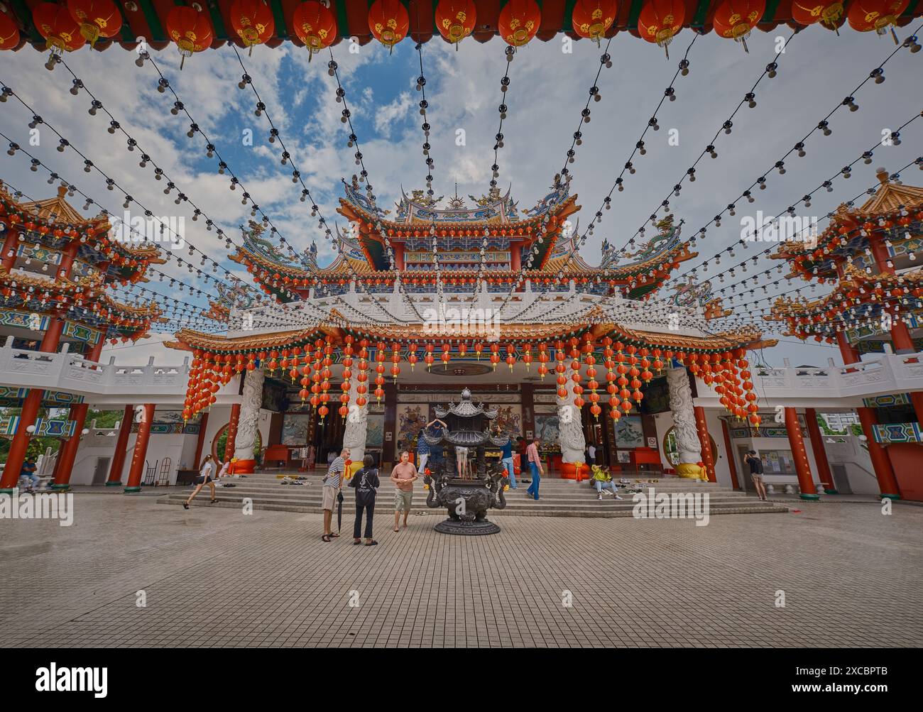 Thean Hou Temple in Kuala Lumpur, Malaysia is a six-tiered temple of ...