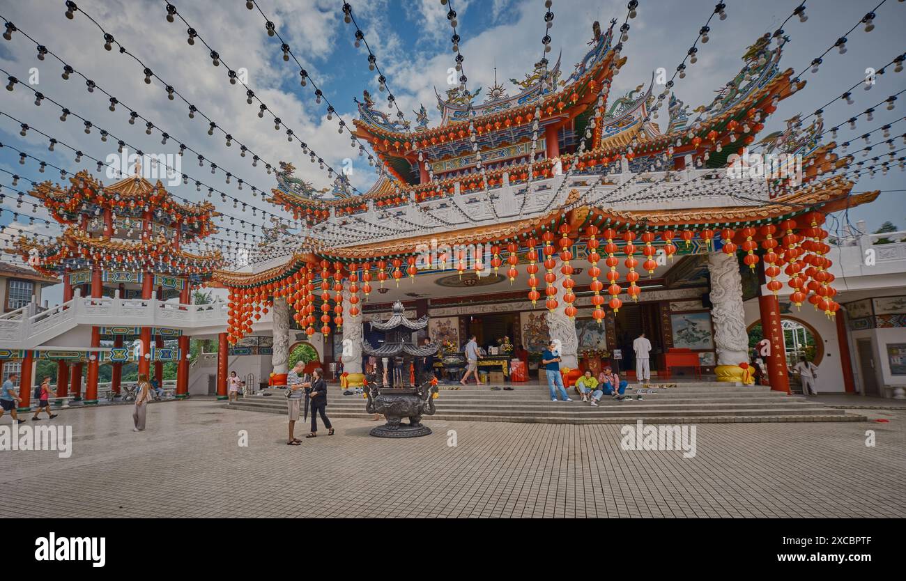 Thean Hou Temple in Kuala Lumpur, Malaysia is a six-tiered temple of ...
