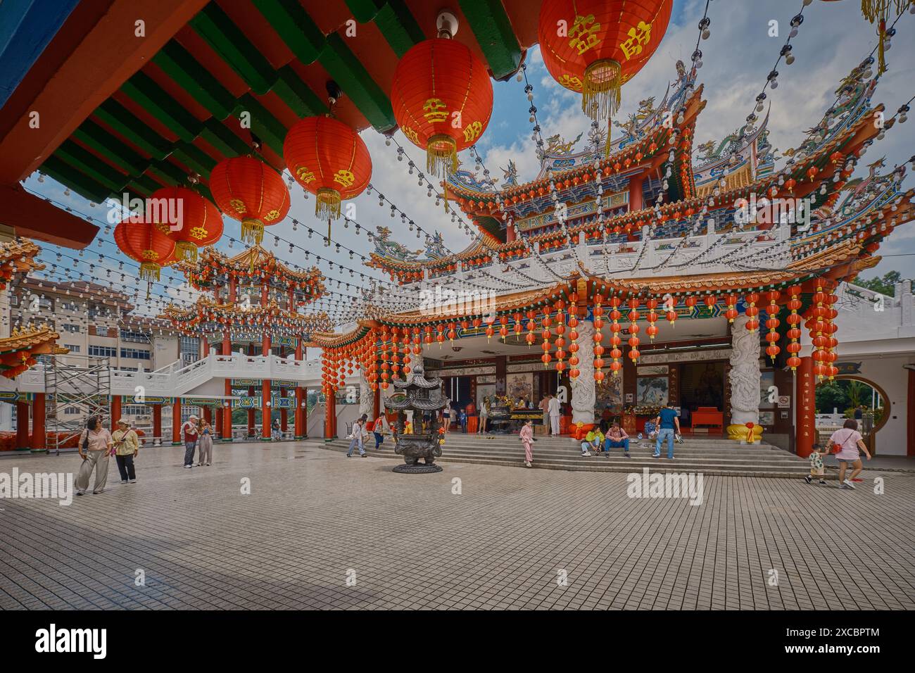 Thean Hou Temple in Kuala Lumpur, Malaysia is a six-tiered temple of ...