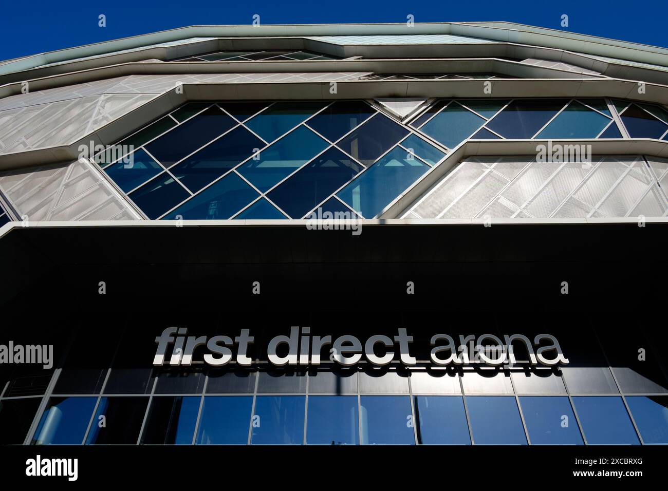 An exterior view of the Leeds First Direct Arena on a sunny day ...