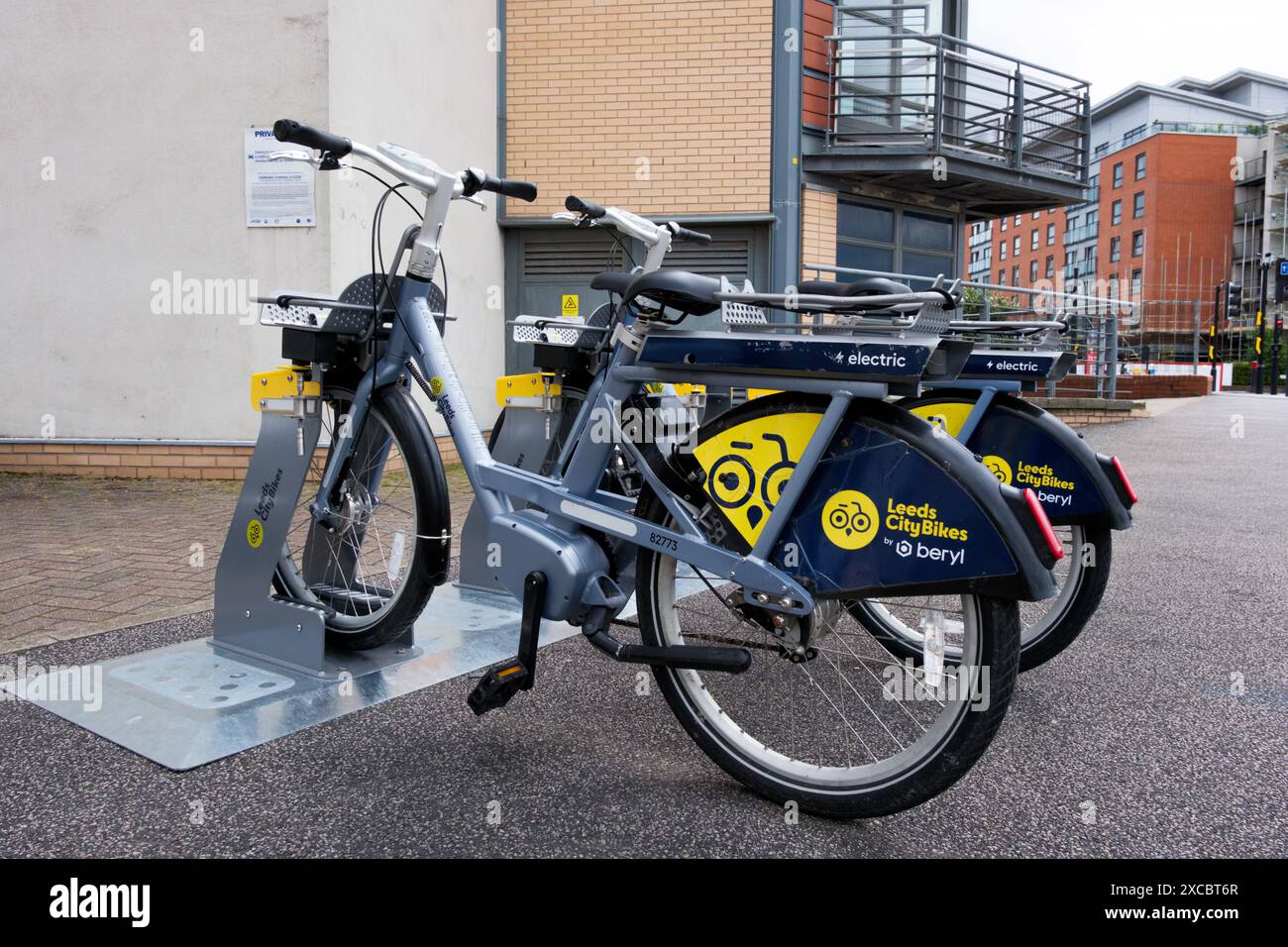 Leeds England: 3rd June 2024: Leeds City Bikes. An electric bike parked ...