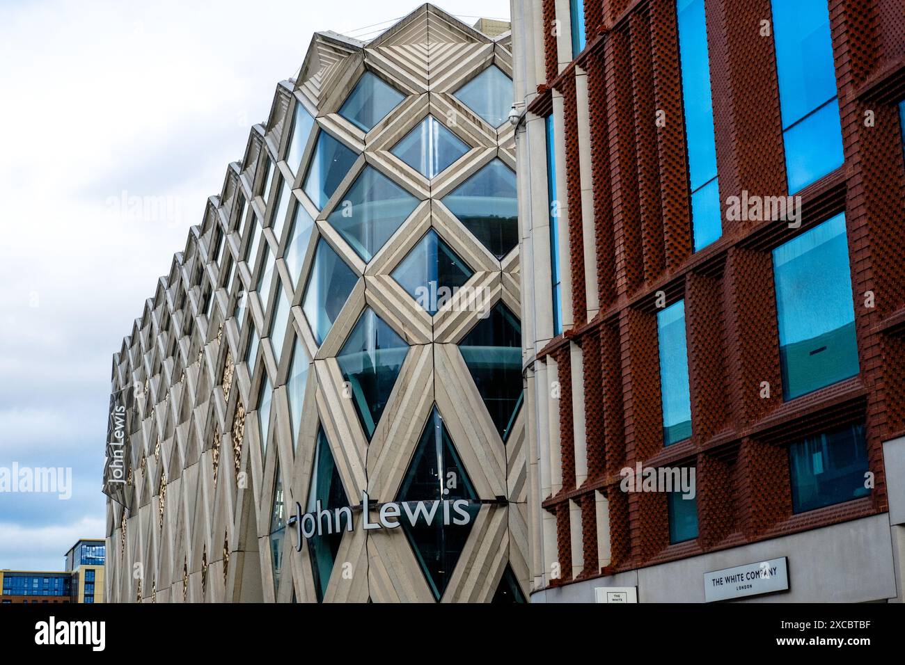 Leeds England: 3rd Jun 2024: A street-level view of the John Lewis ...