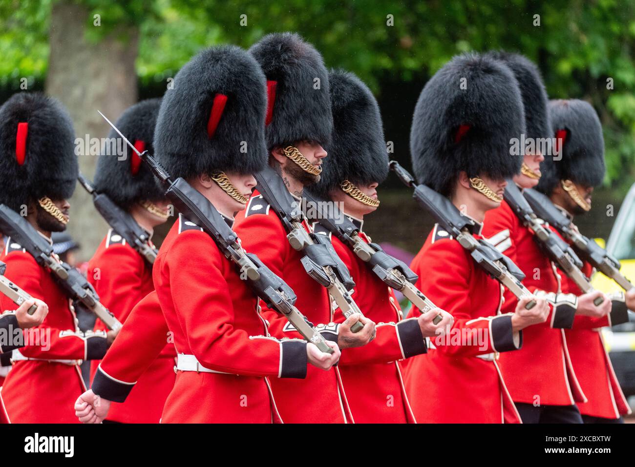Foot Guards of the Coldstream Guards Household Division at at Trooping ...