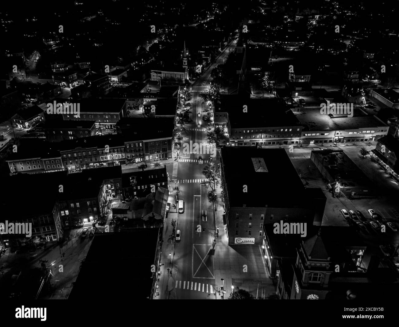 Night roads aerial Black and White Stock Photos & Images - Alamy
