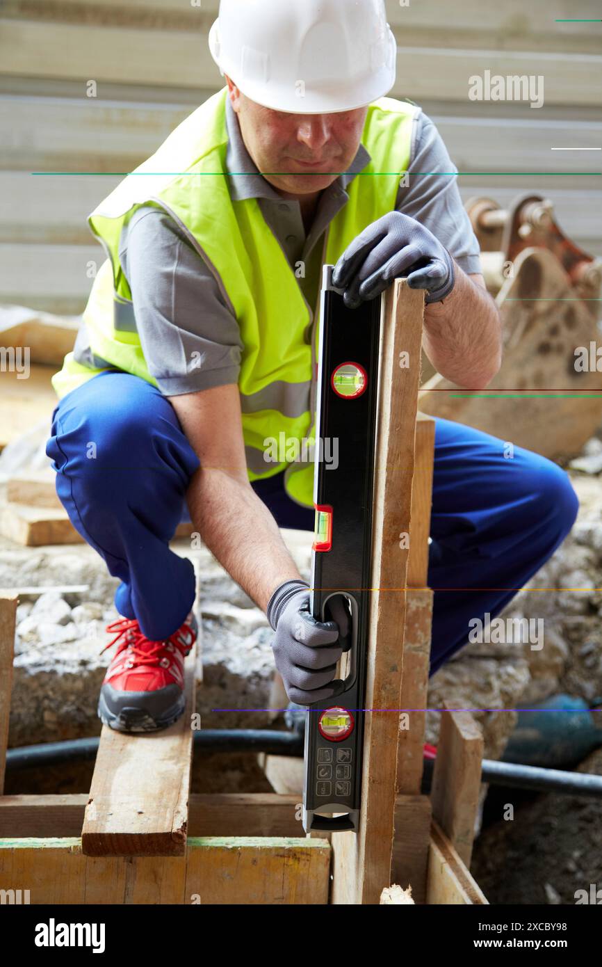 Level, hand tools for construction, construction worker, Preparation of ...