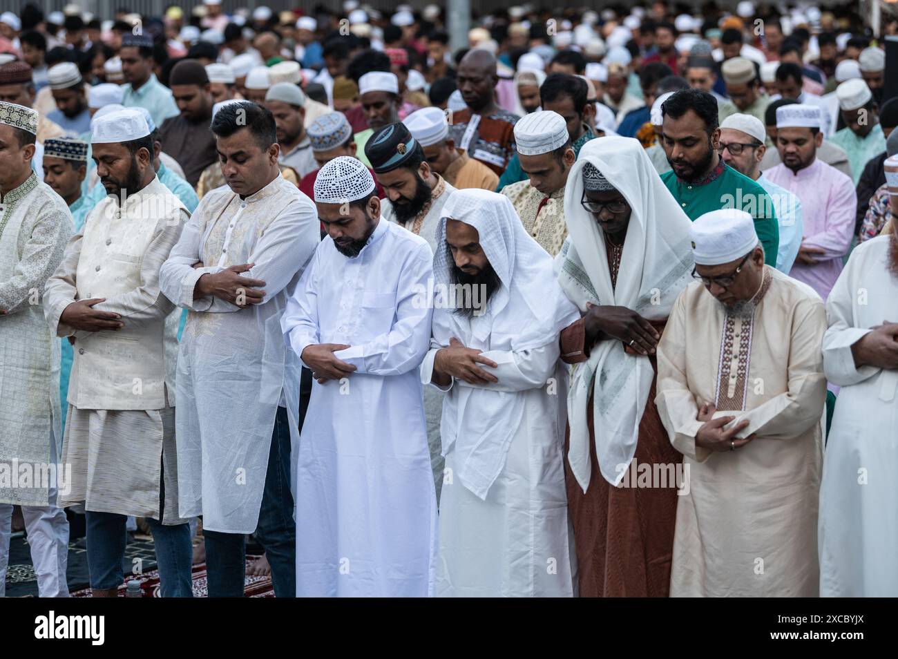 Madrid, Spain. 16th June, 2024. People of the Muslim community in ...