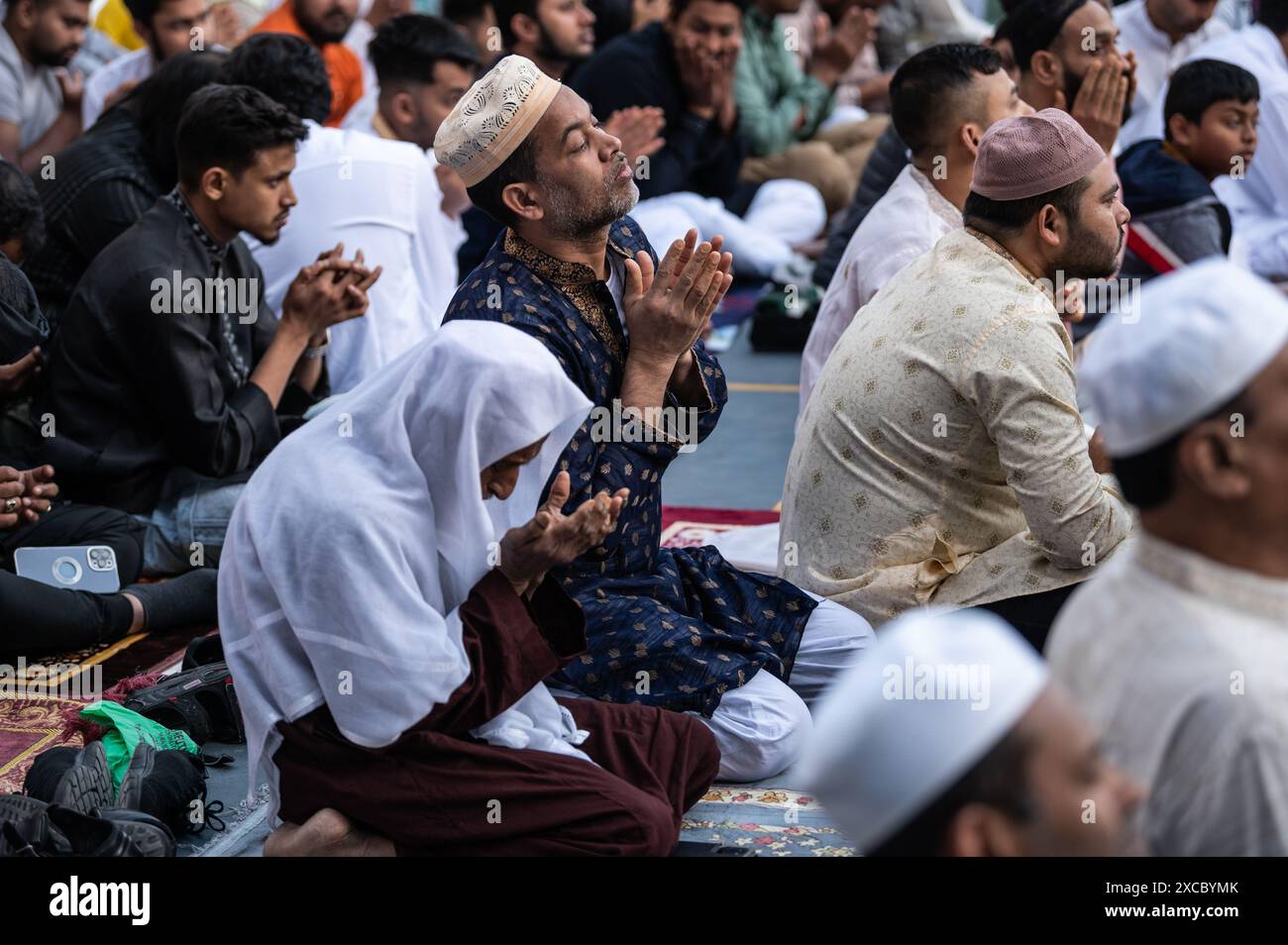 Madrid, Spain. 16th June, 2024. People of the Muslim community in ...