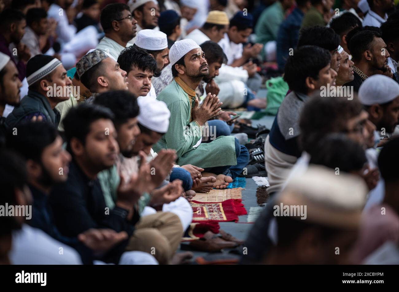 Madrid, Spain. 16th June, 2024. People of the Muslim community in ...