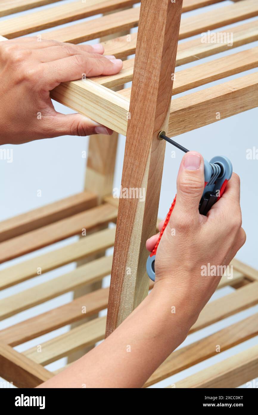 Assembling rack with allen key Stock Photo - Alamy